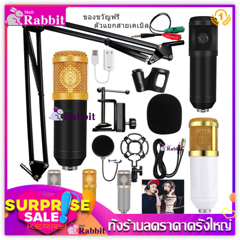 Rabbit ไมค์อัดเสียง คอนเดนเซอร์ Pro Condenser Mic Microphone BM800 Pro ...