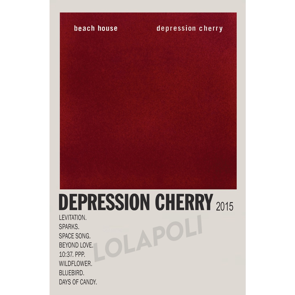 โปสเตอร์ปกอัลบั้ม Depression Cherry - Beach House | Shopee Thailand