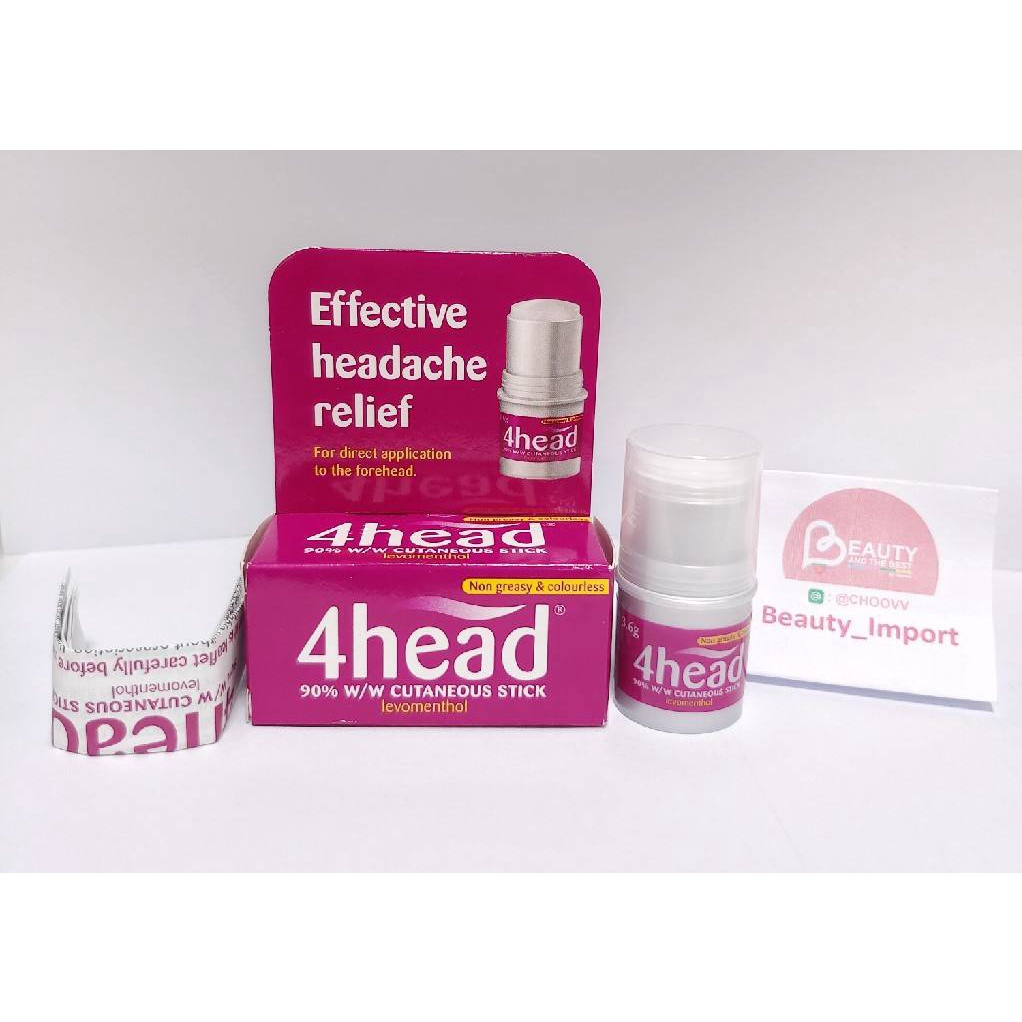 106.- 4head Headache & Migrain Relief Stick /4head quickstrip ชุดบรรเทา ...
