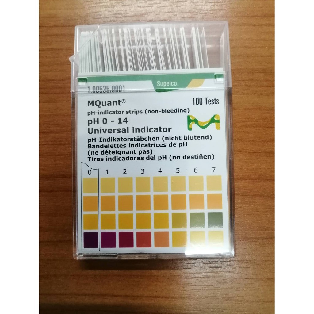กระดาษวัดความเป็นกรด-ด่าง pH 0-14 Merck 100 Test/กล่อง | Shopee Thailand