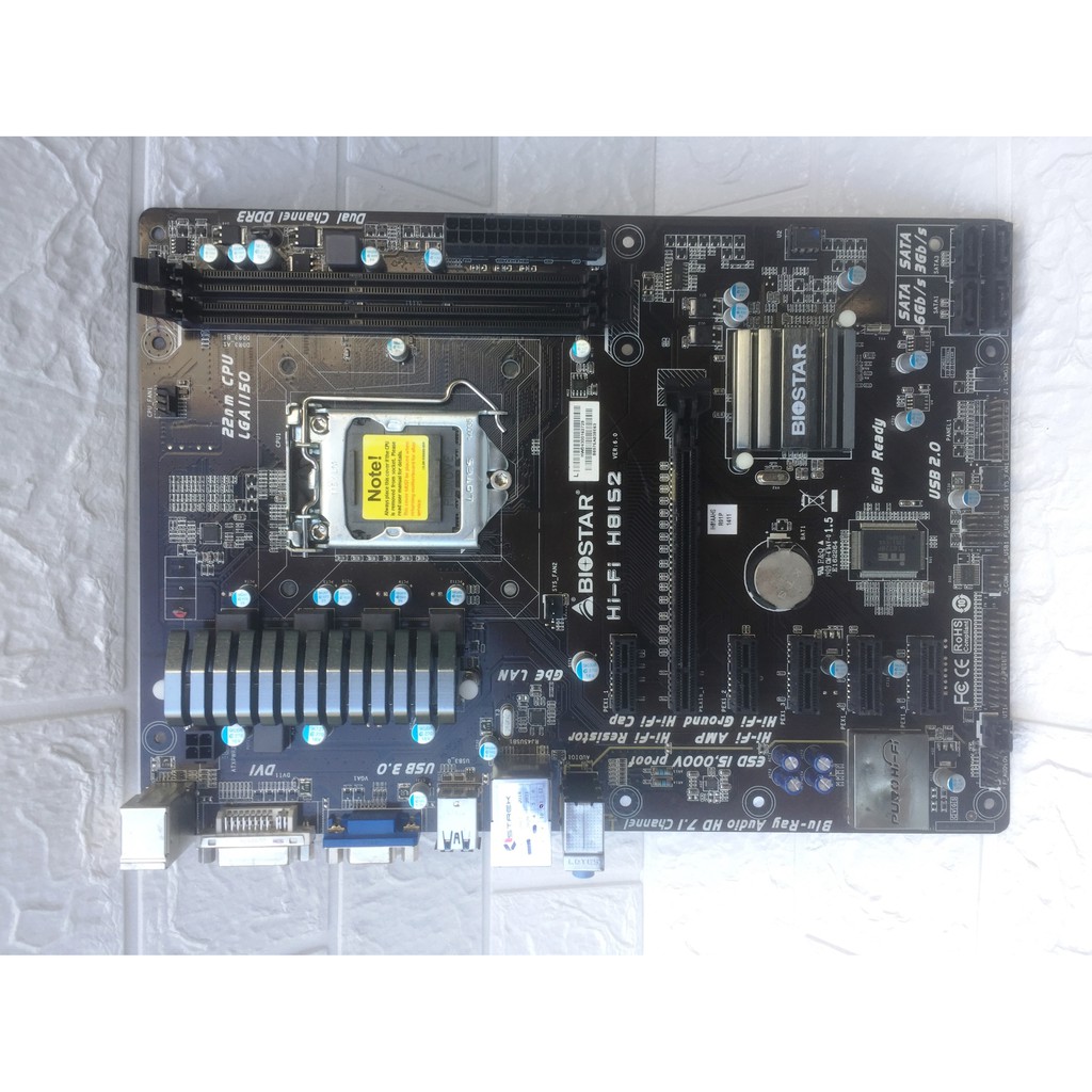 1150 เมนบอร์ด Biostar Hi-Fi H81S2 Ver. 6.0 พร้อมฝาหลังพลาสติก(สั่งทำ ...