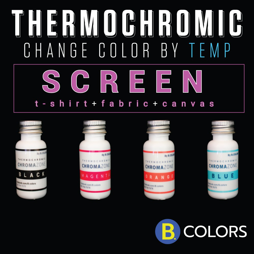 Chromazone สีน้ำ สีเปลี่ยนตามอุณหภูมิ [สำหรับงานสกรีน] ชุดเล็ก ผ้า ...
