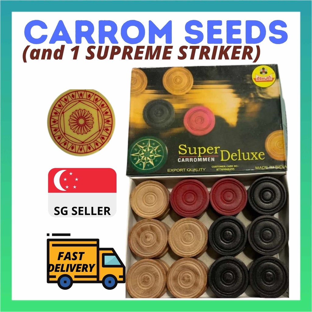 [CARROM Striker และชุดเมล็ด] เมล็ด COIN CARROMMEN WOODEN CHECKERS SEED ...