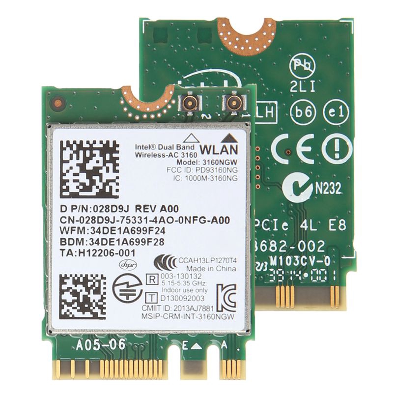 Intel Wireless - Ac 3160 3160 Ngw Dual Band Bluetooth 4 . 0 Ngff ...