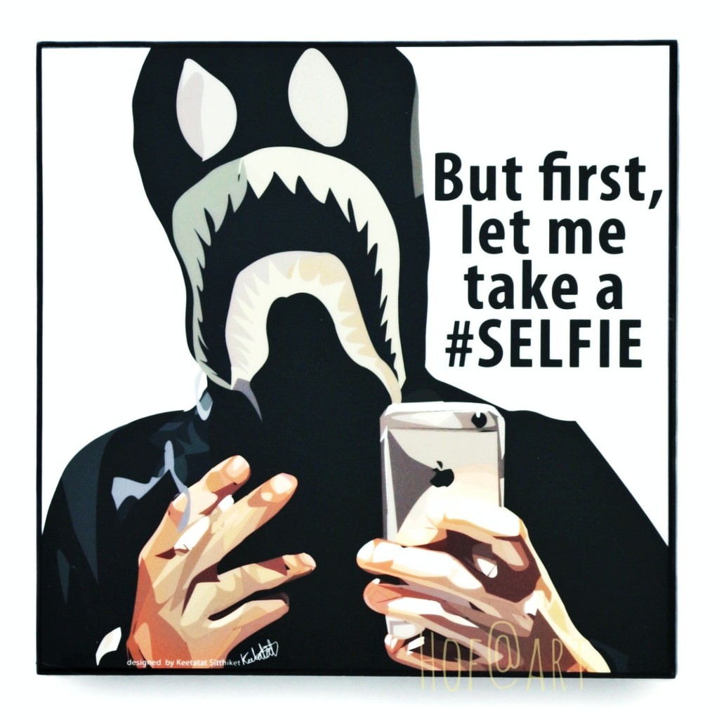 Let Me Take a Selfie เซลฟี่ รูปภาพ ติด ผนัง pop art การ์ตูน cartoon ...