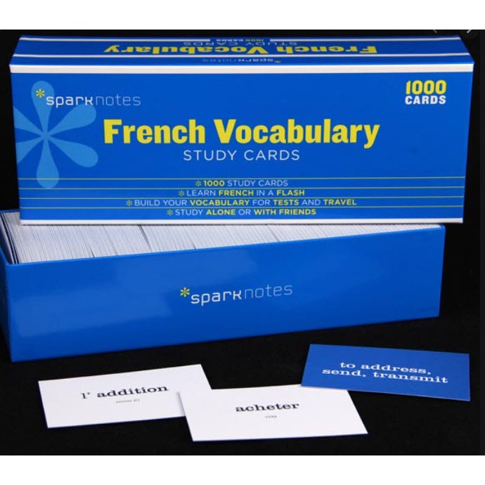 French Vocabulary Study Cards (Sparknotes Study Cards) | Shopee Thailand