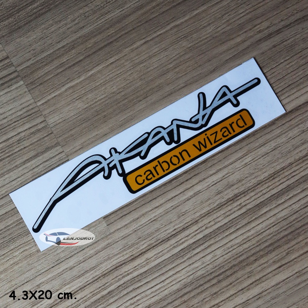 Sticker สติ๊กเกอร์ แต่รถคอก แต่งกระบะตู้ทึบ AKANA carbon wizard ขอบดำ ...