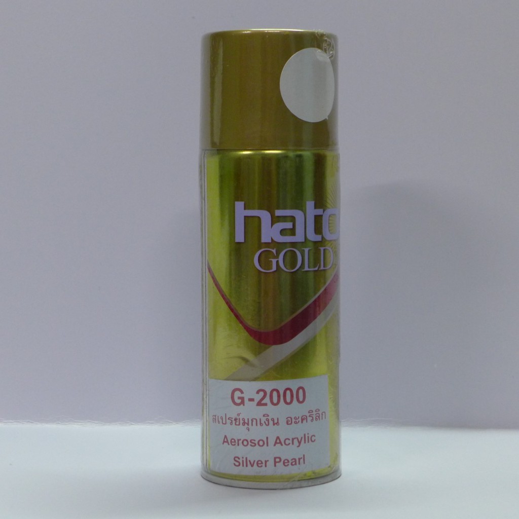 hato gold สีสเปรย์มุกเงิน อะคริลิค Aerosol Acrelic Silver Pearl G-2000 | Shopee Thailand