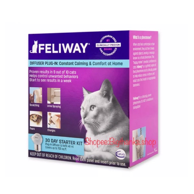 Feliway diffuser plug in เฟลิเวย์แบบเสียบปลั๊ก หมดอายุ 07/2027 | Shopee ...