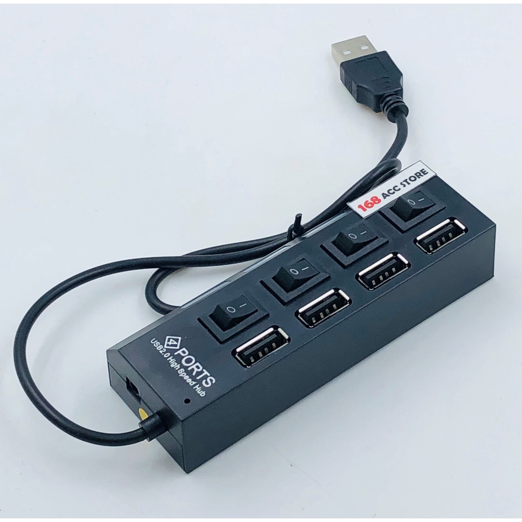 USB HUB 4 PORT OUTPUT ON OFF LIGHT SWITCH USB 2.0 ความเร็วสูง | Shopee ...