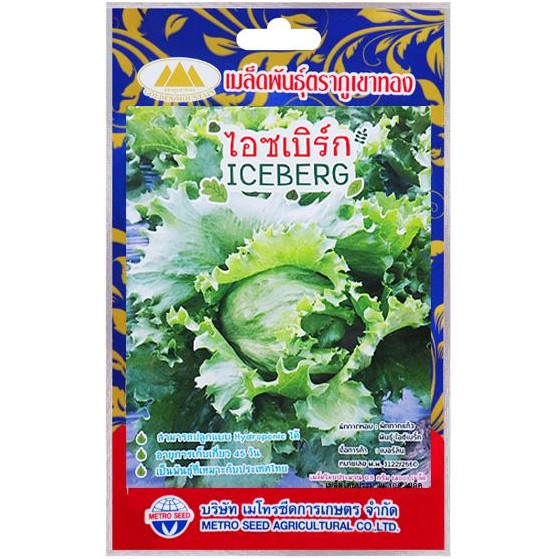 400 เมล็ด เมล็ดพันธุ์ผักกาดหอม ฟิลเล่ ไอซเบิร์ก ฟิลเลด์ ฟิลเล่ ฟิลเล่ย์ ...