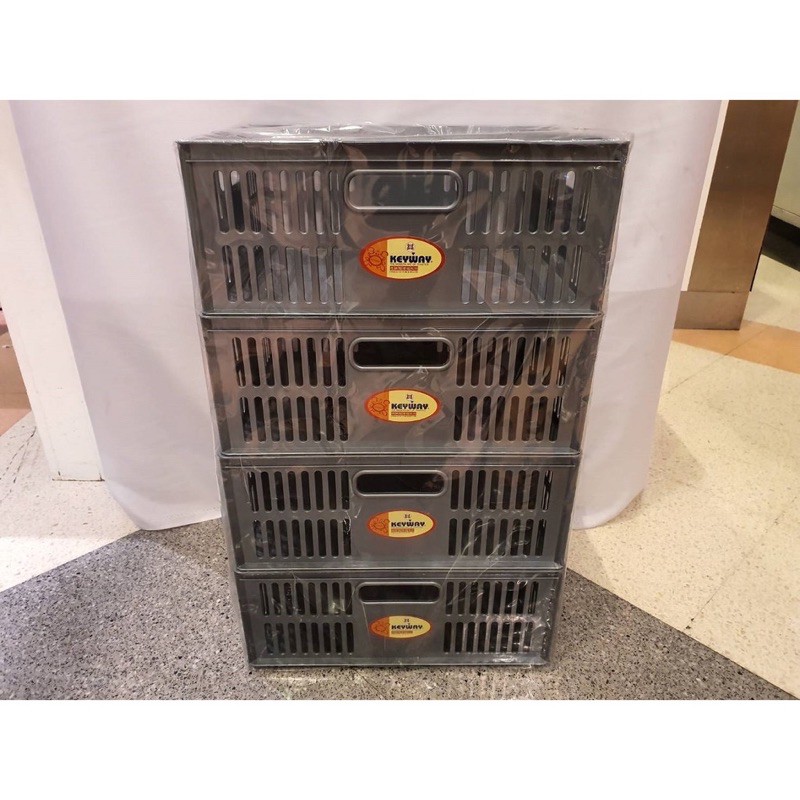 ตะกร้าอเนกประสงค์ สี่เหลี่ยมสีขาว ยี่ห้อ Keyway รุ่น DT-25 ขนาด 24 x 32.7 x 13.3 cm (ใส่ A4 ได้ ...