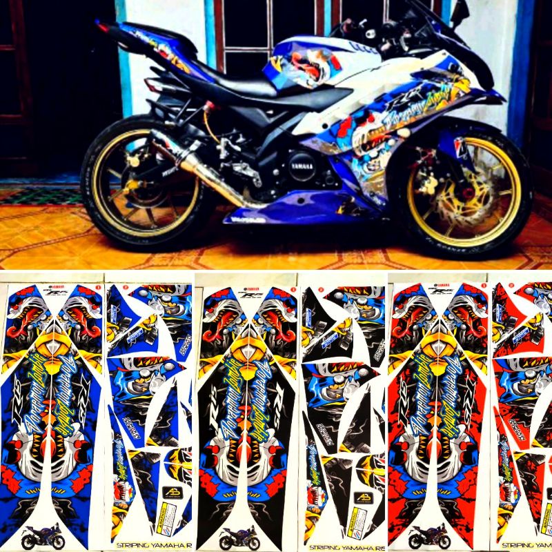 Hitam Striping r15 v2 - มอเตอร์ Striping Variation r15 v2 - Striping ...