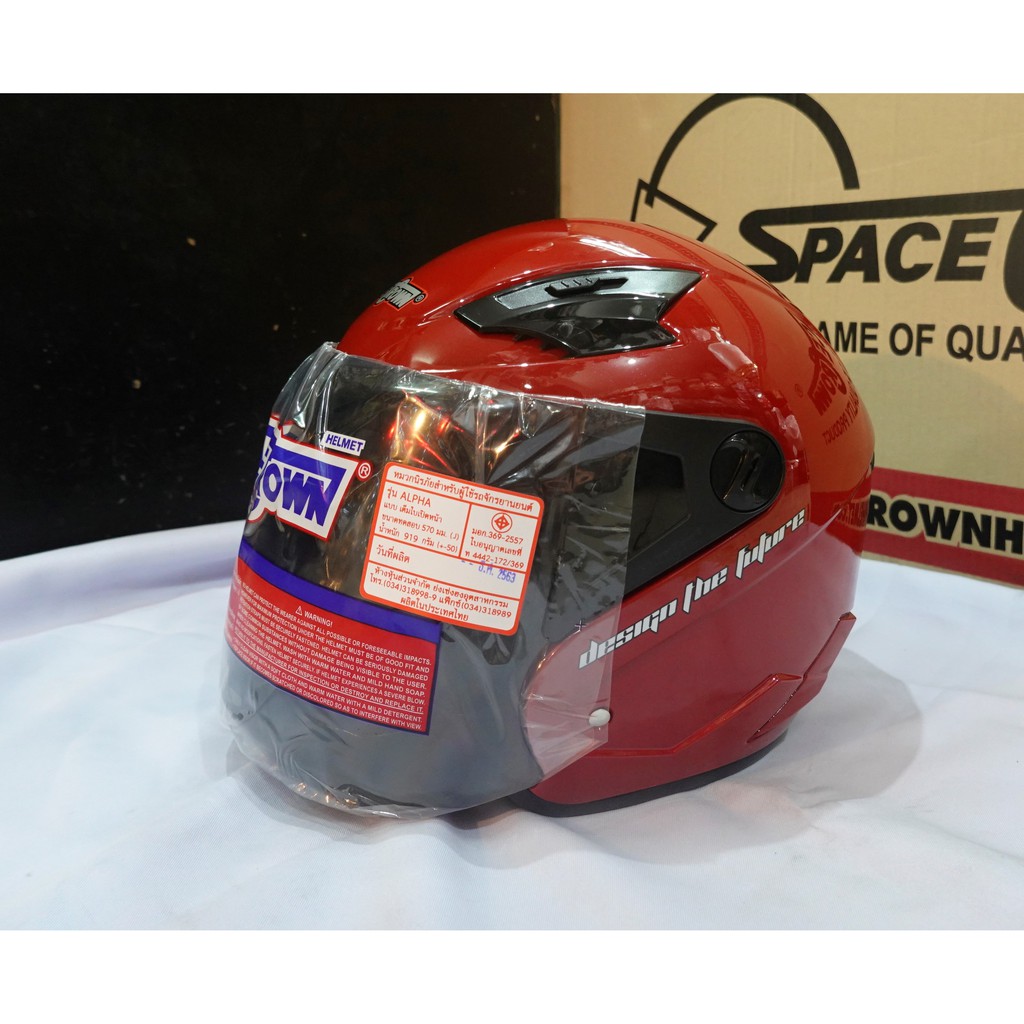 SPACE CROWN หมวกกันน็อค เต็มใบเปิดคาง รุ่น ALPHA มี 5 สี FREE SIZE ...