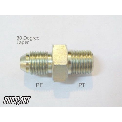 ข้อต่อ Hydraulic Adapter Fitting Straight Male BSPT 1/8" to BSP 1/8 ...