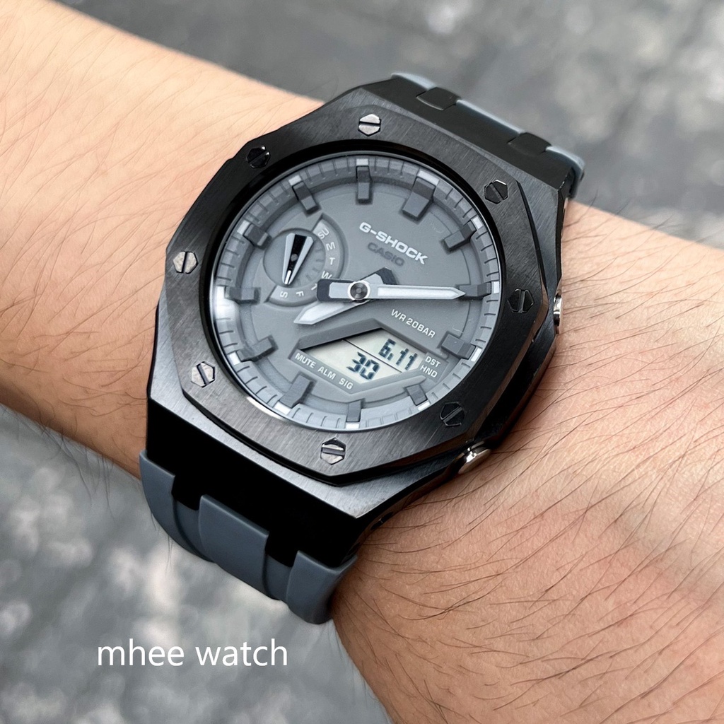 G-Shock AP Style GA-2110ET-8 Modding Lambogini Grey Gen3 Rubber with ...