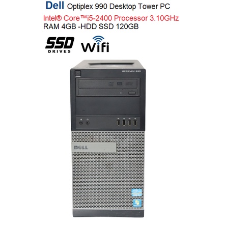 Dell Optiplex 990 Desktop Tower PC -intel core i5 2400 3.10GHz -RAM 4GB ...