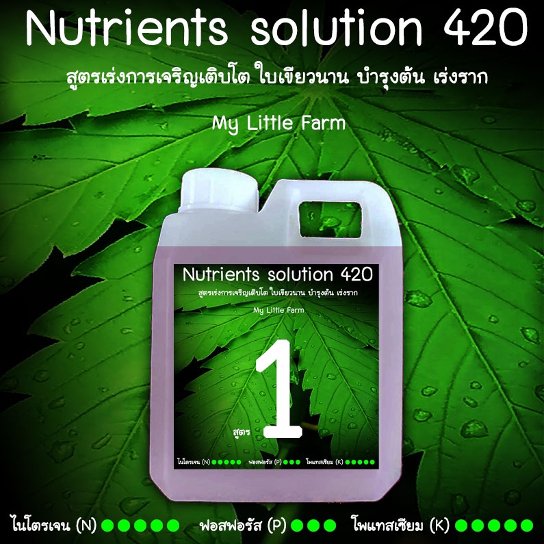 ปุ๋ยเร่งดอก ทำใบ Nutrients solution 420 สูตรทำใบ สูตรทำดอกและสูตรทำดอกใหญ่ ขนาด1000 ml | Shopee ...