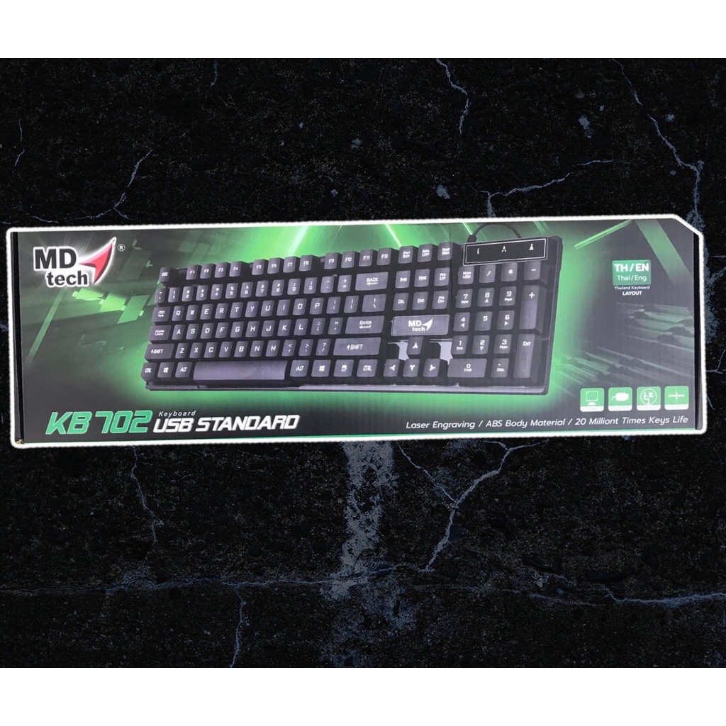 USB Keyboard MD-TECH (KB-702) Black | Shopee Thailand