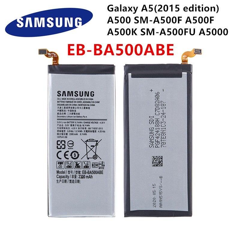 แบตเตอรี่ Samsung Galaxy A5 2015 a500 2015 SM-A500F A500F A500K SM ...