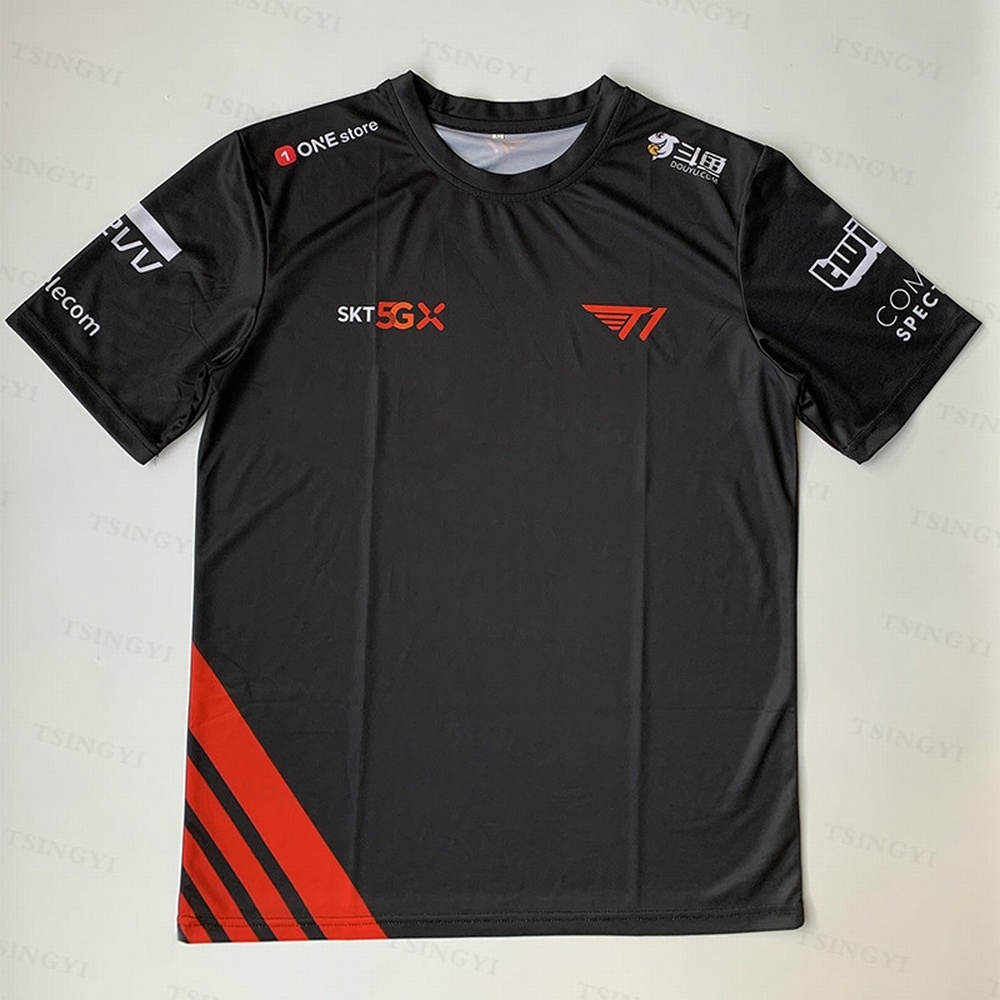 เสื้อยืด ลายทีม LOL LCK SKT T1 Team Jersey Faker Keria Teddy Cuzz Canna สําหรับผู้ชาย 2022 ...