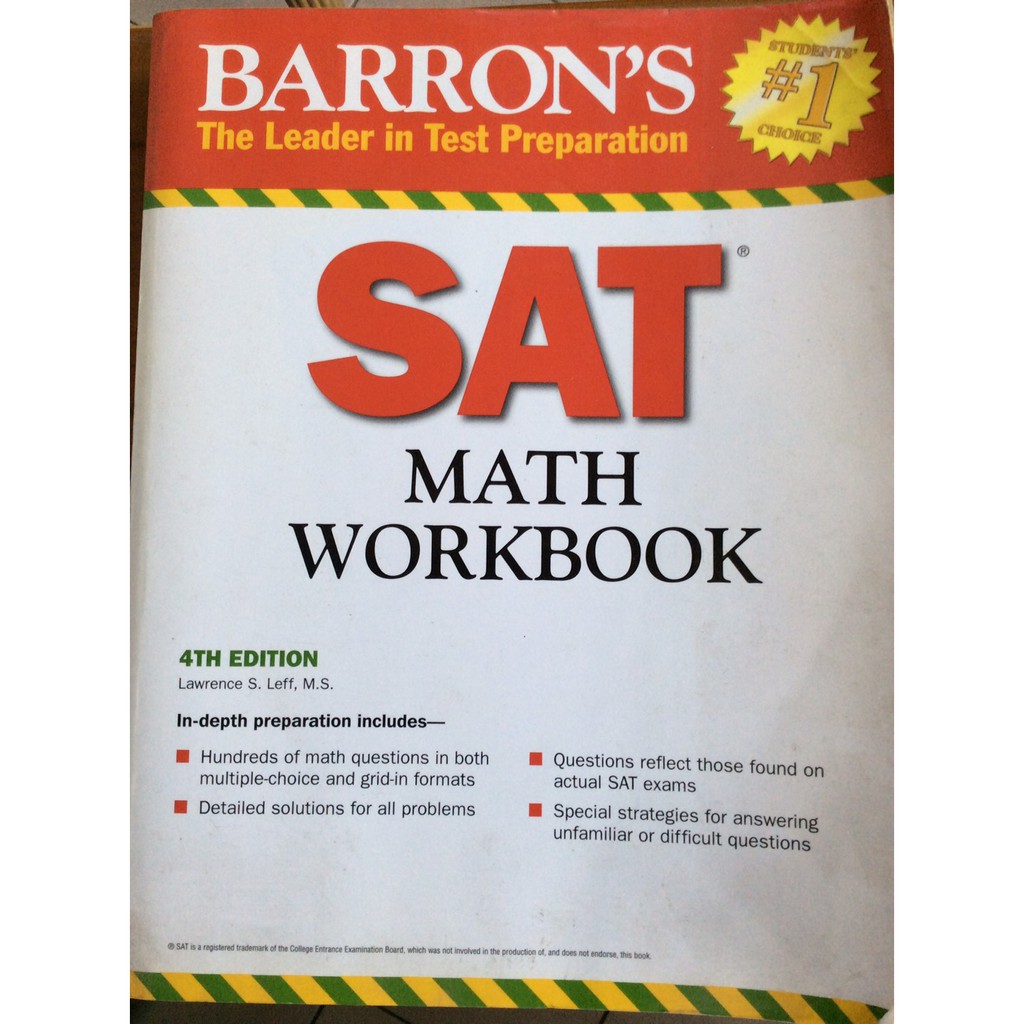 SAT Math Workbook of BARRON | Shopee Thailand