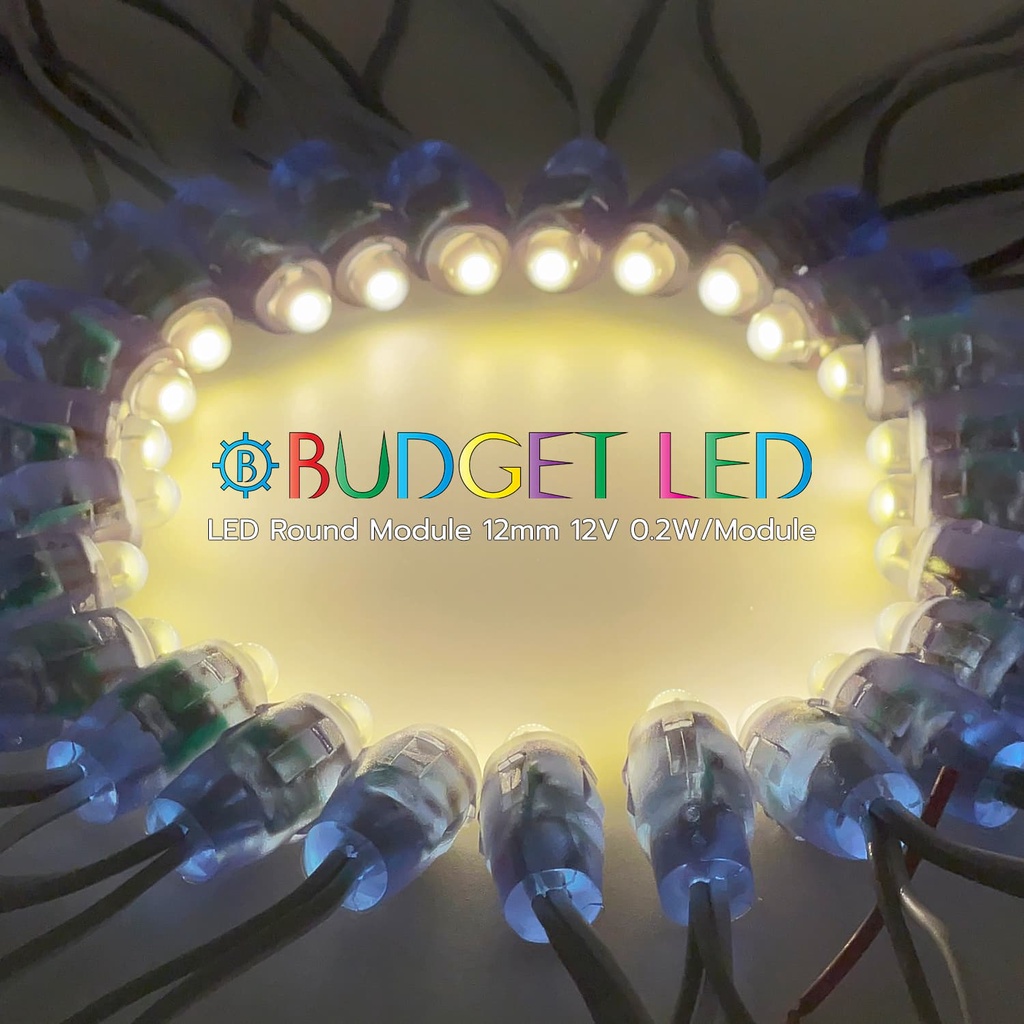 LED Round Module 12mm DC-12V 0.2W/Module แอลอีดีโมดูลหัวกระสุนกันน้ำ ...