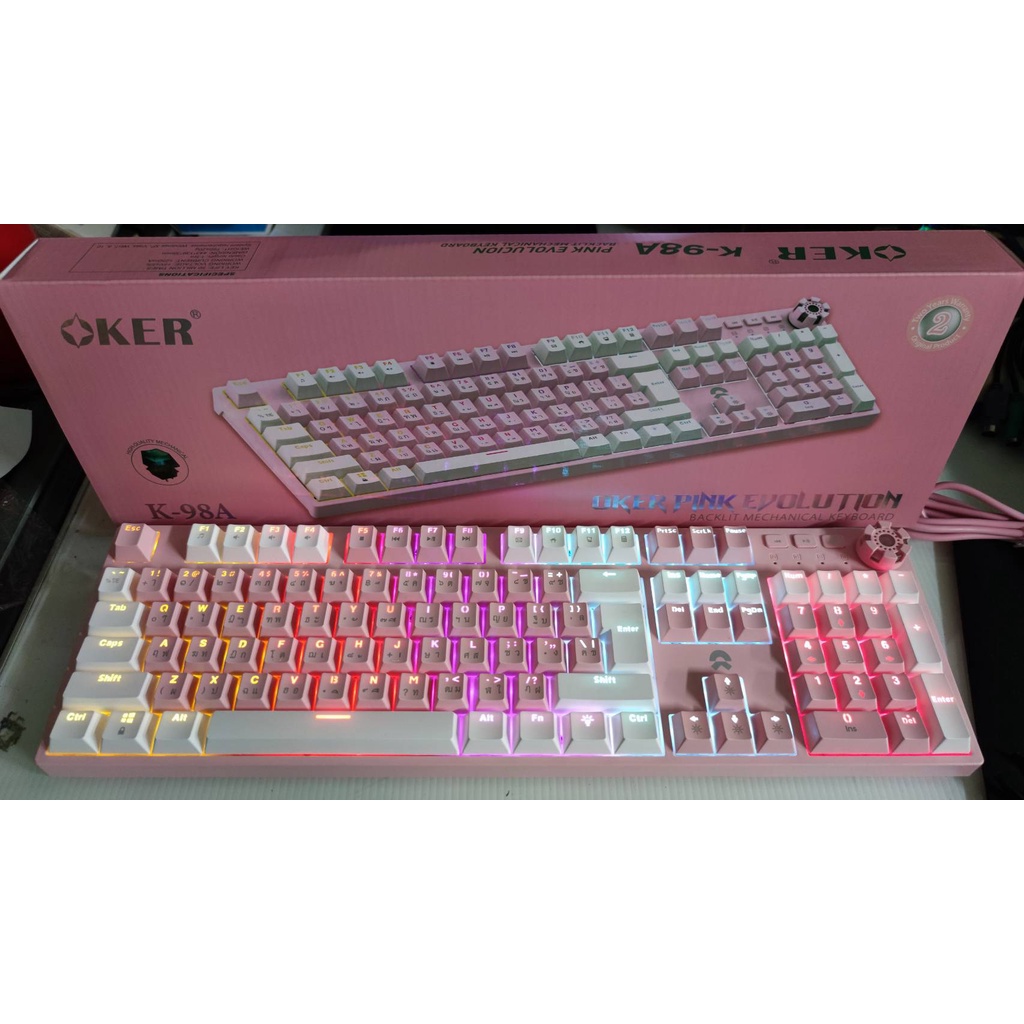 Keyboard Gaming Mechanical OKER K84/ K428 รับประกัน2ปี | Shopee Thailand