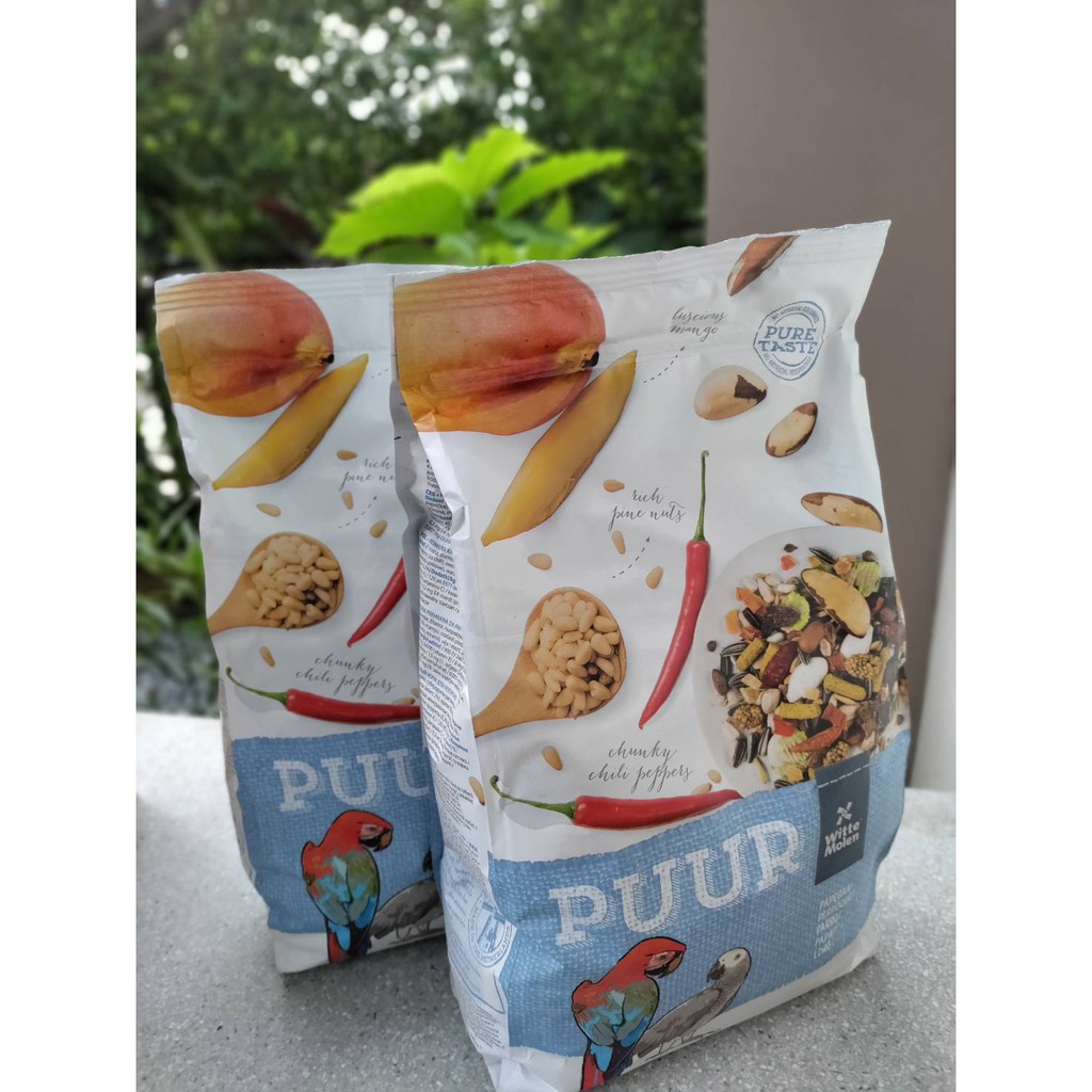 PUUR Parrot Gourmet seed mix for parrots 2 kg ราคาต่อ1ถุงอาหารนกแก้ว มา ...
