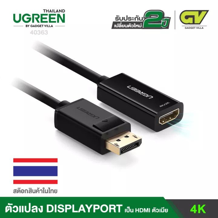 UGREEN 40363 DisplayPort Male to HDMI Female Cable DP to HDMI 4K for ...
