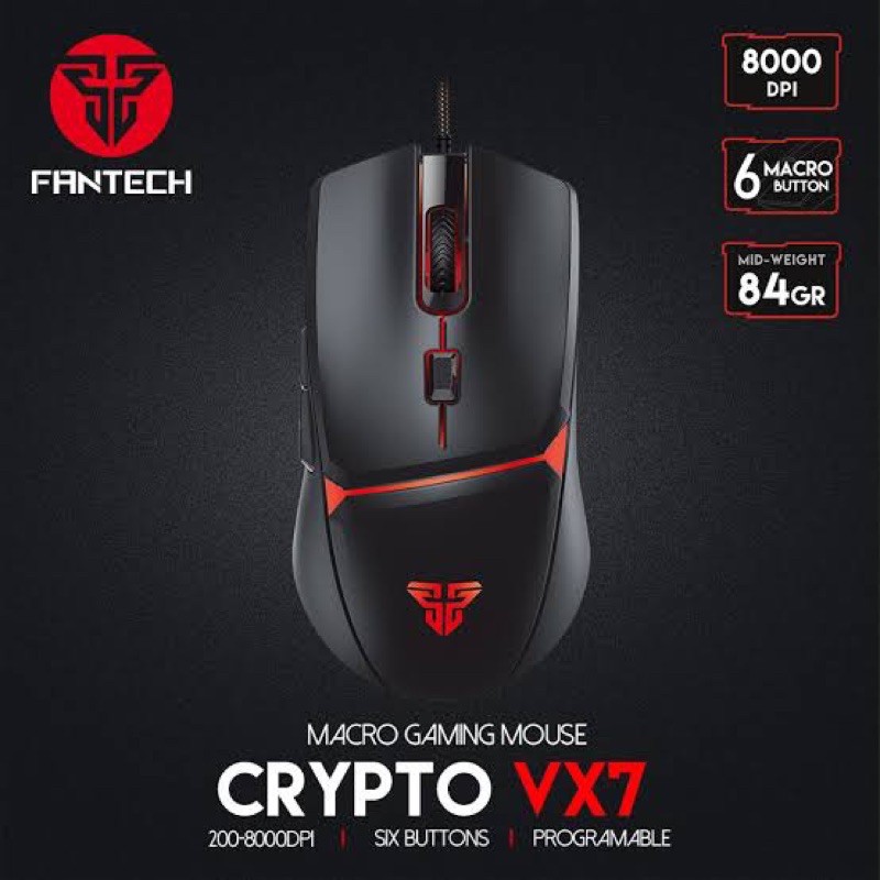 OPTICAL MOUSE FANTECH VX7 CRYPTO GAMING | Shopee Thailand