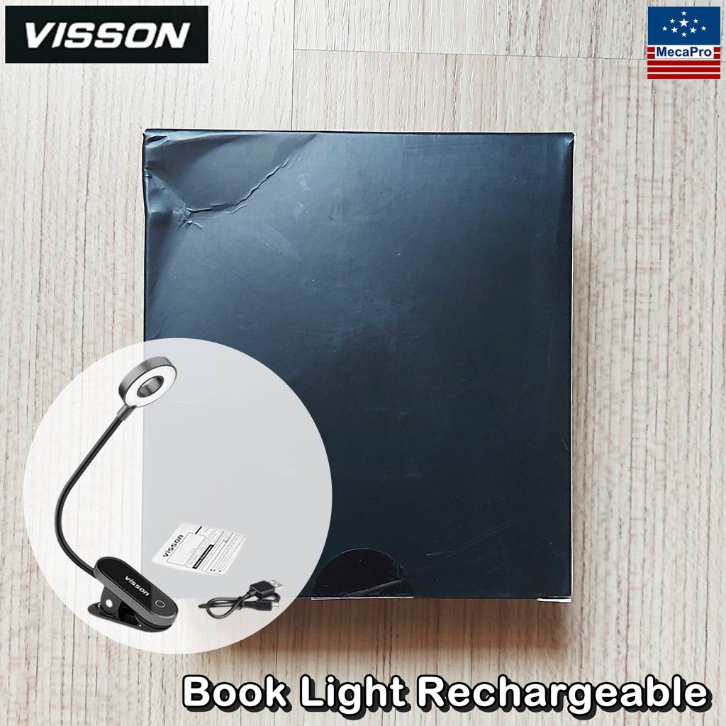 Visson® Book Light Rechargeable ไฟ LED แบบหนีบ แบบชาร์จได้ ไฟฉาย ไฟอ่าน ...