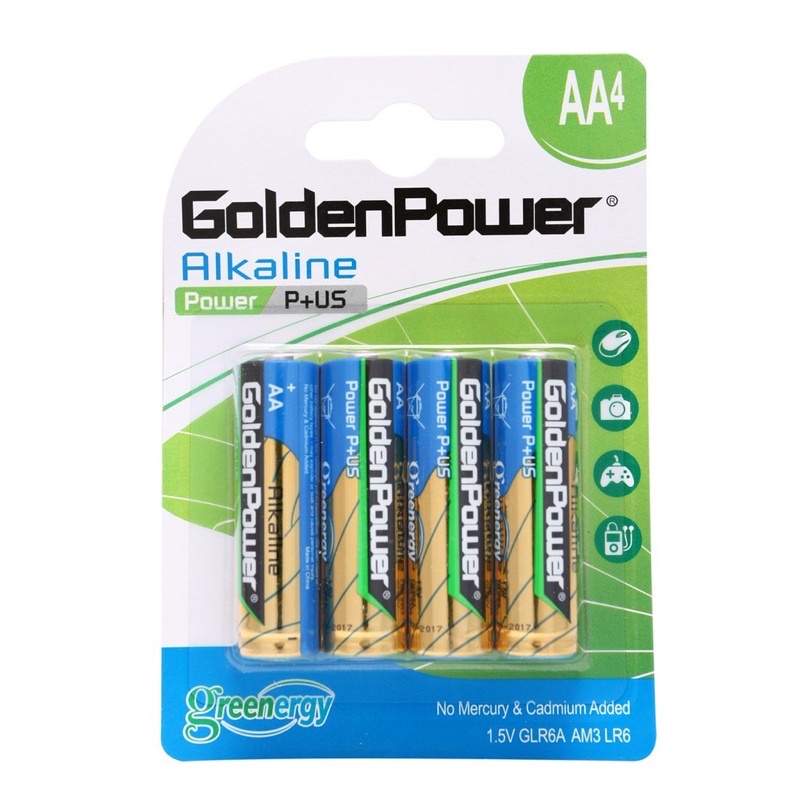 GOLDEN POWER ALKALINE AA 2A 1.5V ถ่านอัลคาไลน์ | Shopee Thailand