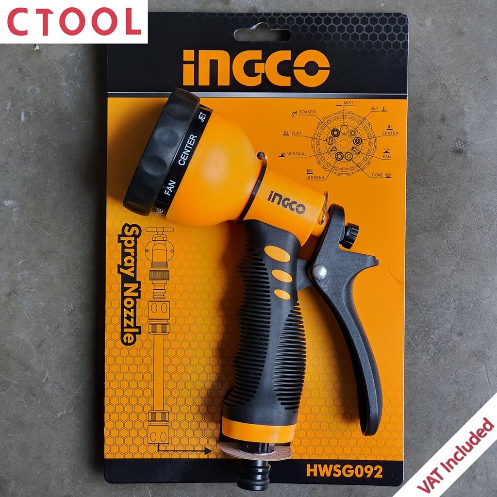 หัวฉีดรดน้ำต้นไม้ ปรับระดับได้ HWSG092 Ingco แบบฝักบัว ของแท้ ...