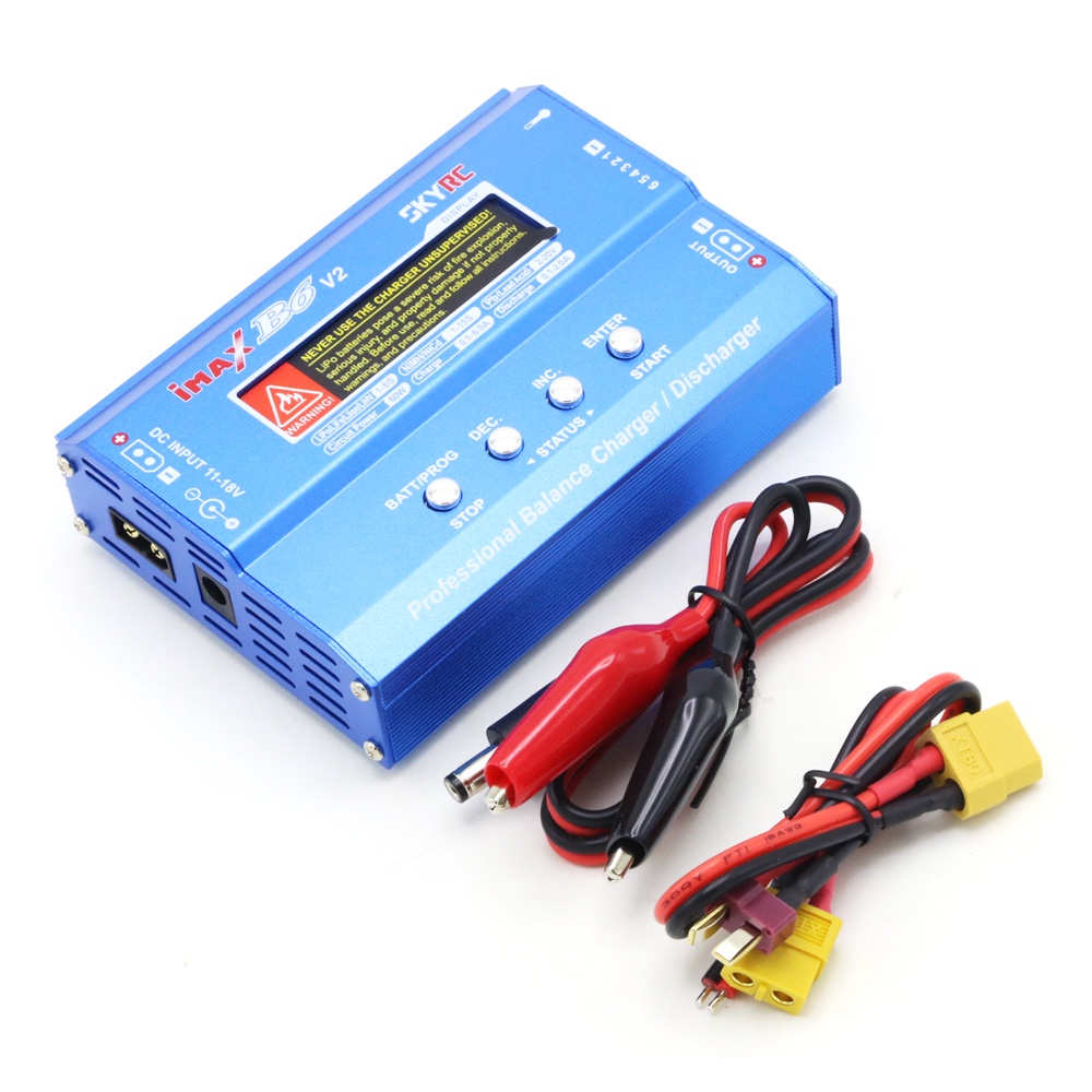 Skyrc IMax B6 V2 ที่ชาร์จแบตเตอรี่ดิจิทัล LCD Lipo NiMh 3S สําหรับโดรน ...