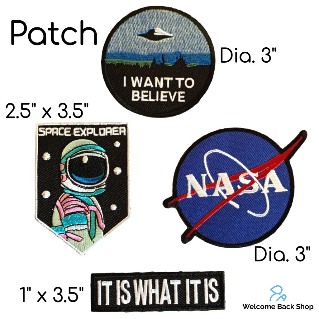ตัวรีดติดเสื้อ Nasa Patch Space Explorer Patch ตัวรีด ติดเสื้อ อาร์มรีด อาร์มปัก ติดผ้า หมวก ...