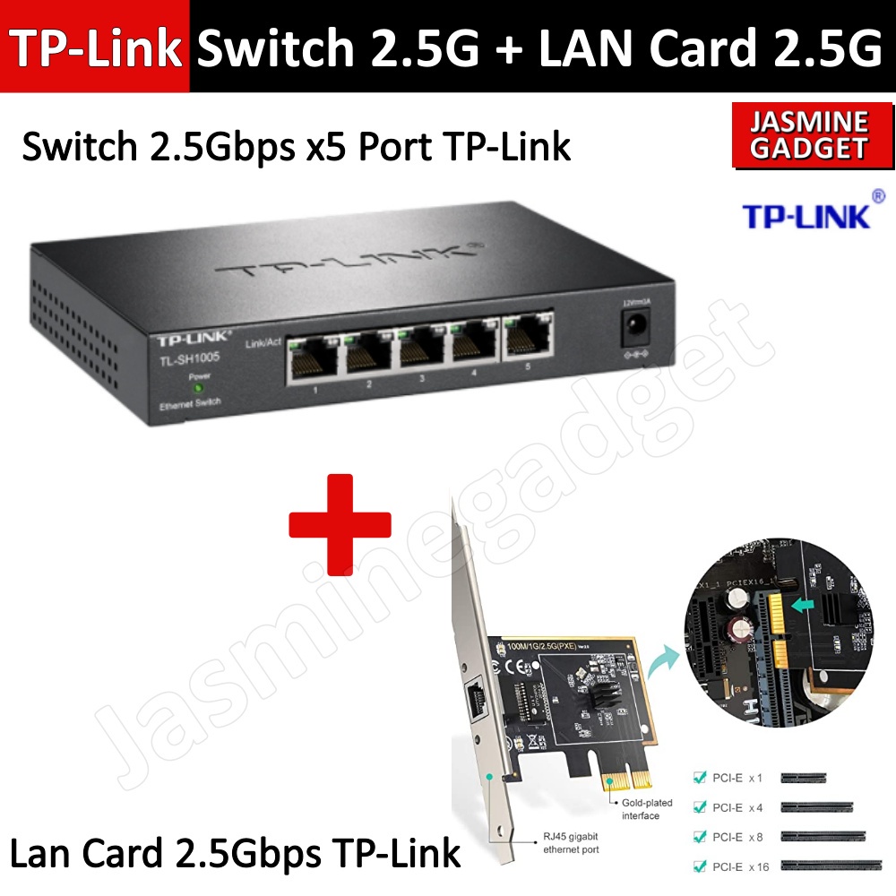 TP-Link Switch 2.5G (1000/2500 Mbps) 8 & 5 Port RJ45 unmanaged เนต ...