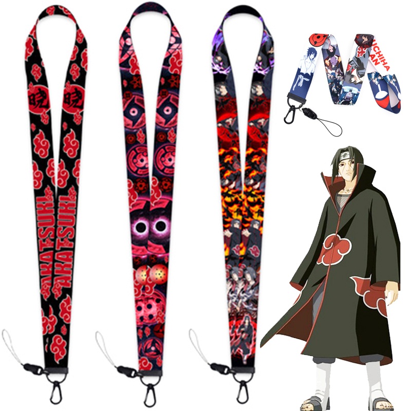 6 Styles Anime Naruto Akatsuki Clouds Neck Strap Lanyard for Keys DIY ...