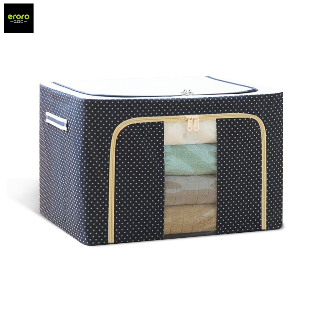 ERORO กล่องผ้าพับได้ มีโครงเหล็กด้านใน พับเก็บได้ กล่องอเนกประสงค์ มี ...