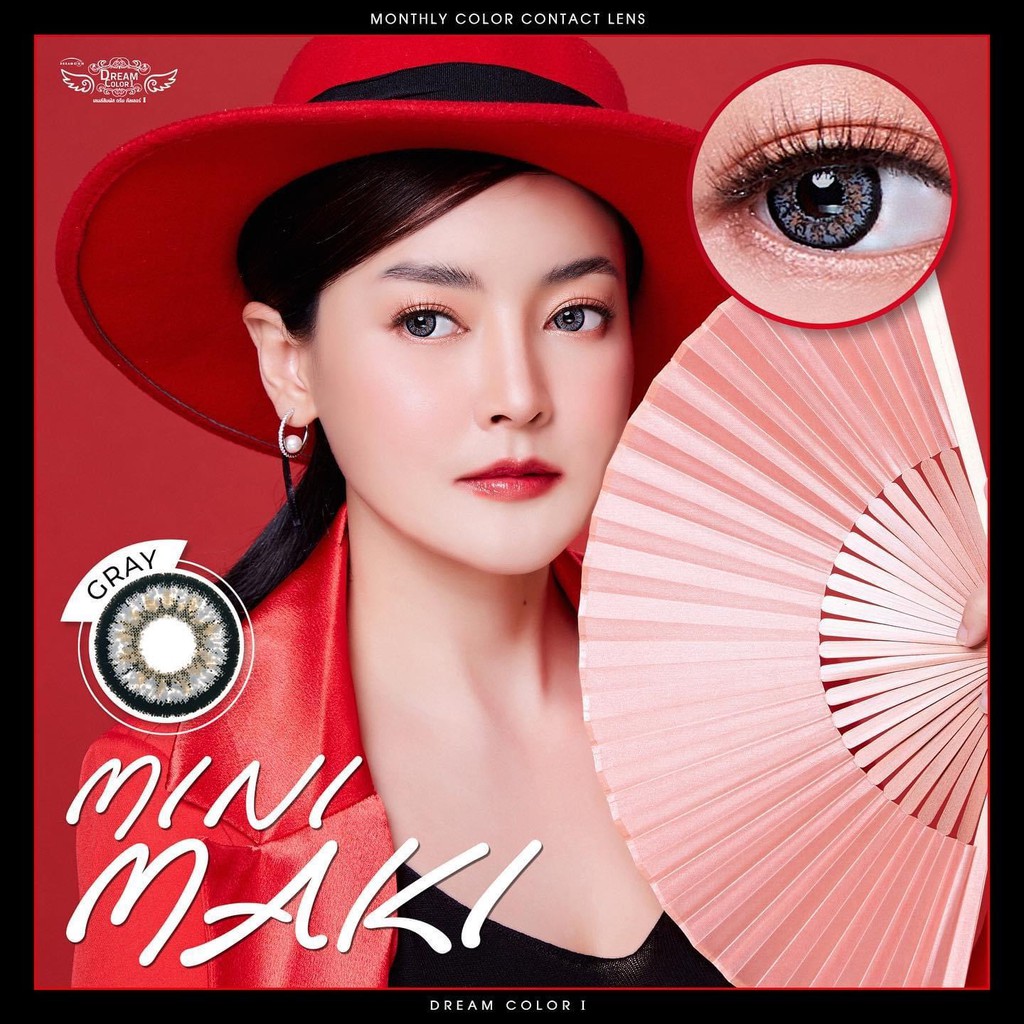 Mini maki gray คอนแทคเลนส์ (dreamcolor1) | Shopee Thailand