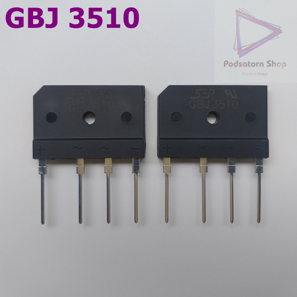 2Pcs GBJ3510 1000V 35A Diode BRIDGE RECTIFIER (ไดโอดบริดจ์)จำนวน 2 ตัว ...