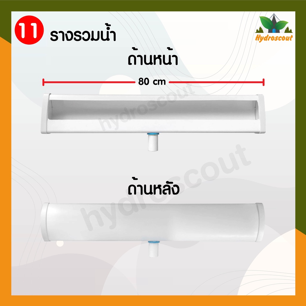 รางปลูกผักไฮโดรโปนิกส์ ยาว 1 เมตร พร้อมฝาปิดรางปลูก by hydroscout ...