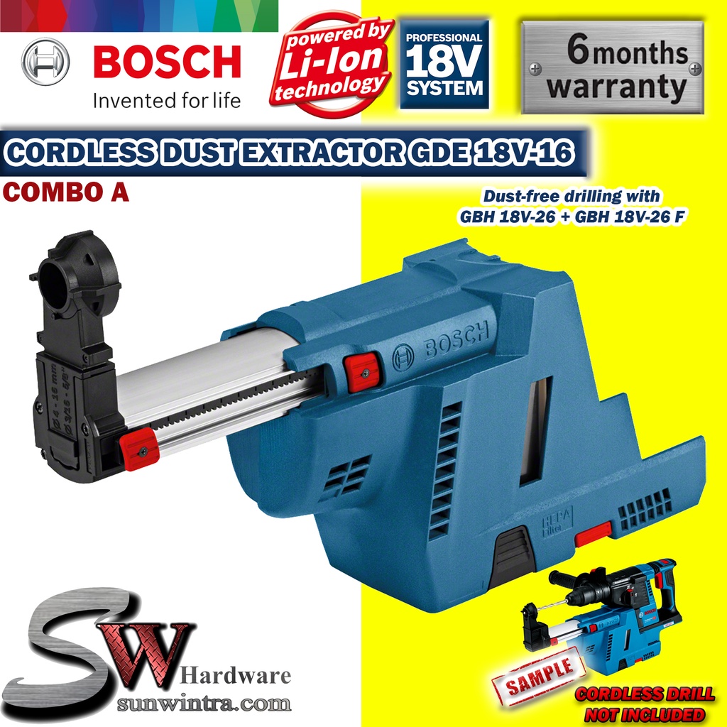 Bosch GDE18V-16 เครื่องดูดฝุ่นไร้สาย สําหรับเครื่องมือไฟฟ้า GBH18v-26 ...