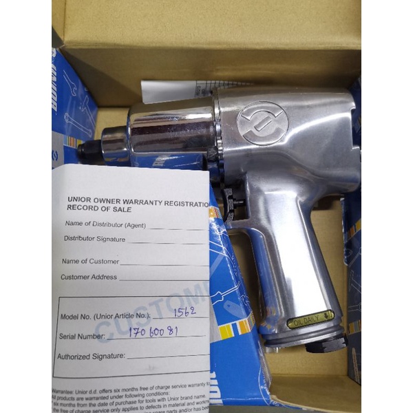 UNIOR 1562 เครื่องยิงบ๊อกซ์ลม 1/2" PNEUMATIC REVERSIBLE HAMMER บ๊อกลม ...