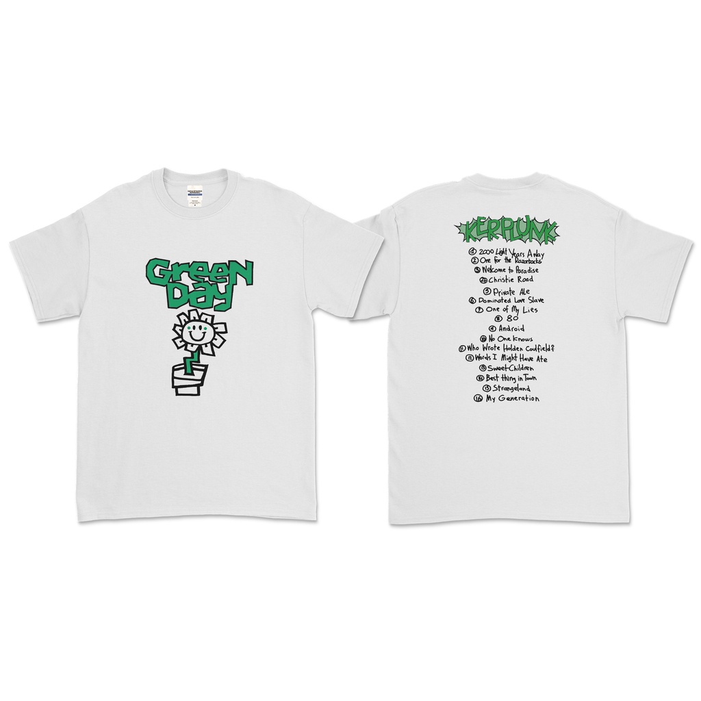 GREEN DAY - เสื้อยืด KERPLUNK FLOWER TRACKLIST (หลังหน้า) | Shopee Thailand