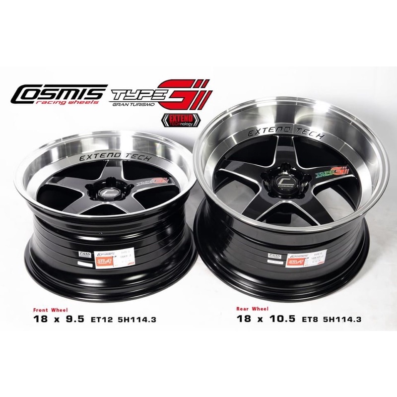 ล้อแม็กซ์ Cosmis type G ขอบ18 หน้า9.5 หลัง 10.5 5รู114 สวยหรูหราสปอร์ อย่างมีสไตล์ รับประกัน6 ปี ...