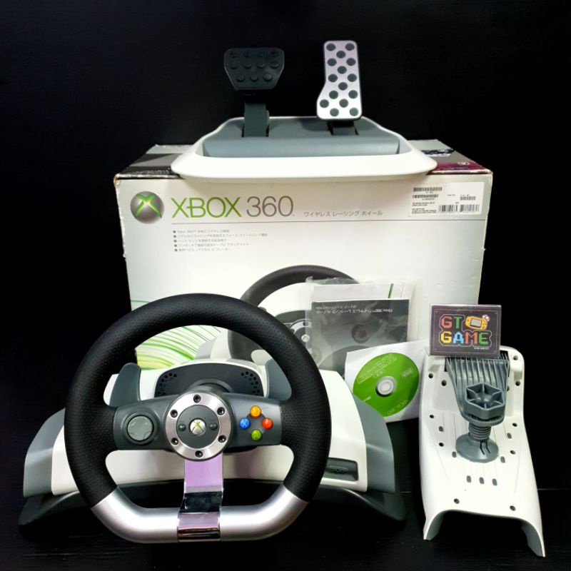 Xbox 360 Wireless Racing Wheel WithForce Feedback Boxed 🎮 JAPAN 🇯🇵95% ...