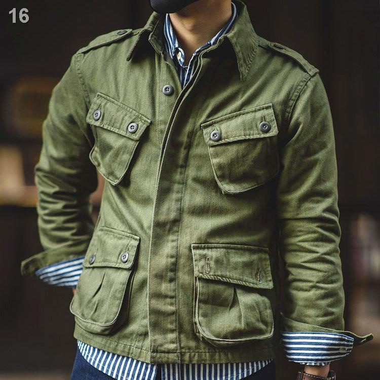 World War II U.S. Army Retro M42 แจ็คเก็ตฤดูใบไม้ผลิและฤดูใบไม้ร่วง Ami ...