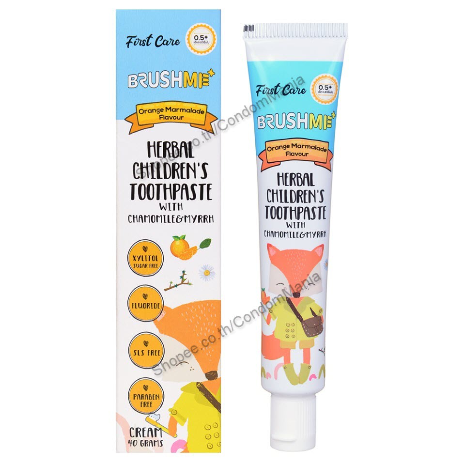 BRUSHME Toothpaste 40g. บลัชมี ยาสีฟันเด็ก ยาสีฟันผสมสมุนไพร สำหรับเด็ก ...