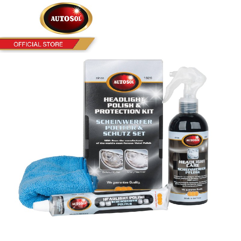 AUTOSOL ชุดทำความสะอาดไฟหน้า Headlight Polish and Protection Kit ...